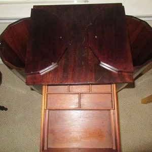 Vintage Mahogany Martha Washington Style Sewing Cabinet Early 20th ...