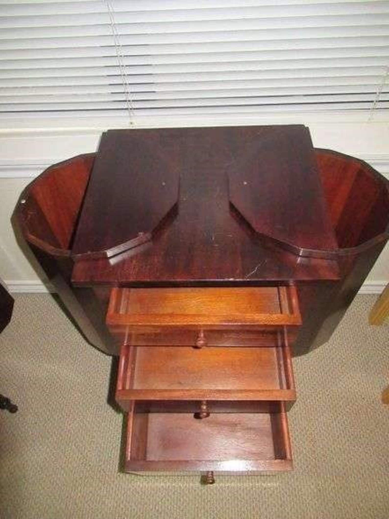 Vintage Mahogany Martha Washington Style Sewing Cabinet Early 20th ...