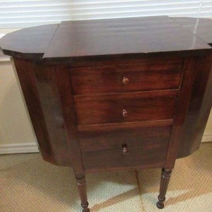 Vintage Mahogany Martha Washington Style Sewing Cabinet Early 20th ...