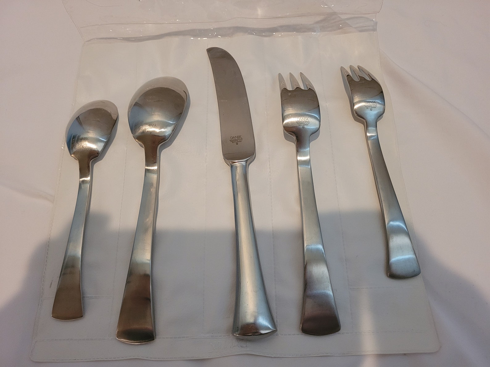 Vintage 70's Dansk Flatware SET Ensemble Pattern Satin Stainless Steel (42-pieces in Sleeves) - Etsy