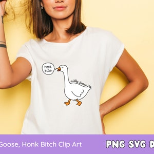 Silly Goose SVG, Silly Goose Clipart, Honk Goose, Funny Trendy PNG DXF ...