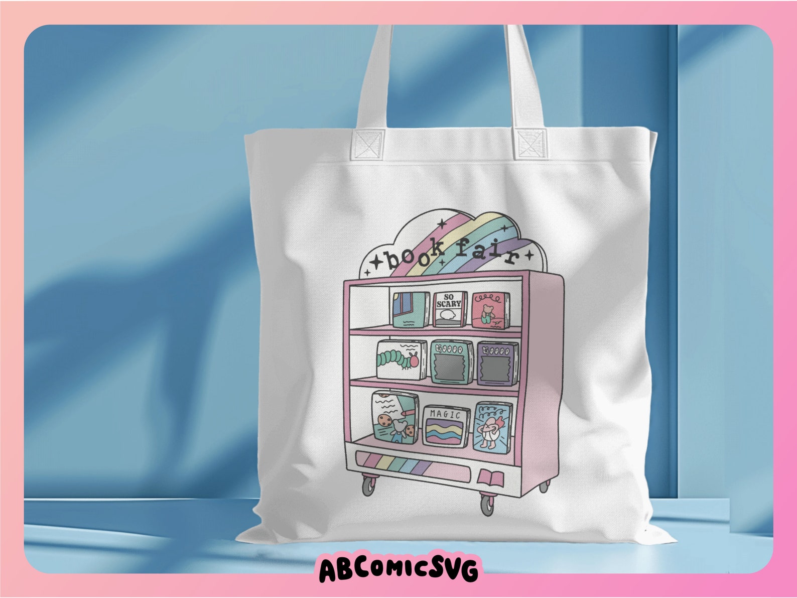Book Fair PNG, Book Cart PNG, 90s Nostalgia PNG, Bookish Png, Cute ...