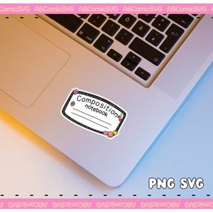 Composition Notebook SVG PNG, Label Svg, School Svg, Retro Trendy ...
