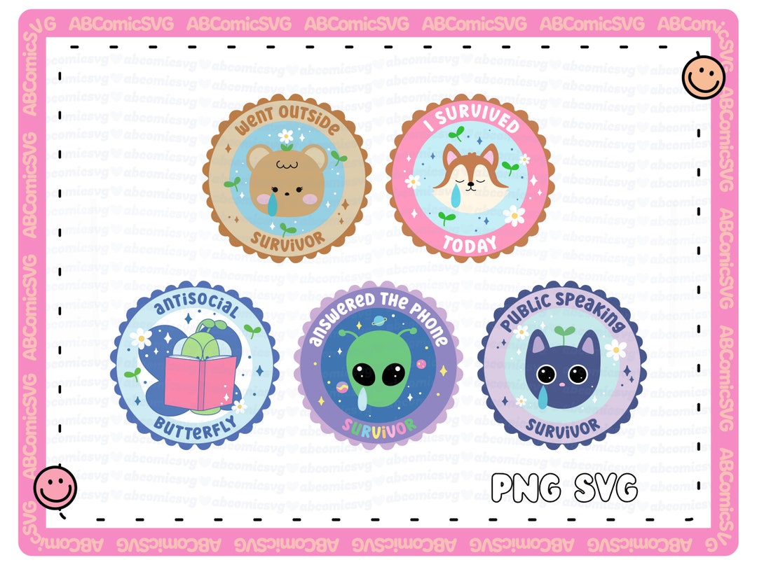 Mental Health Bundle SVG PNG, Cute Neurodivergent SVG, Anxiety Svg ...