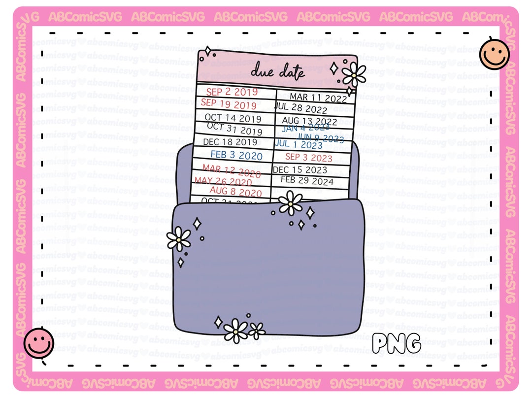Library Card Due Date PNG, Bookish PNG, Bibliophile PNG, Cute Trendy ...