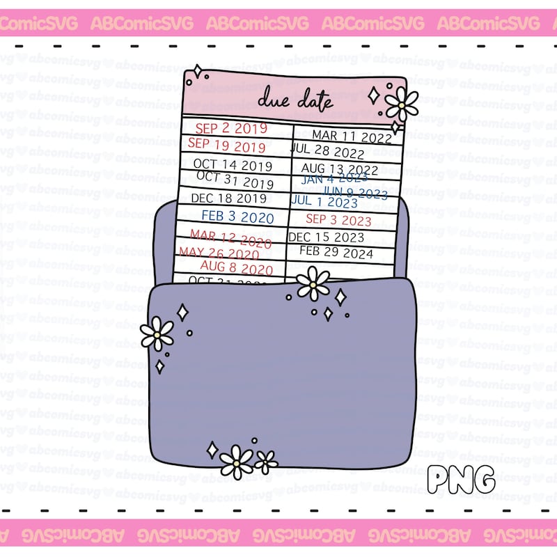 Library Due Date Card Svg - Etsy