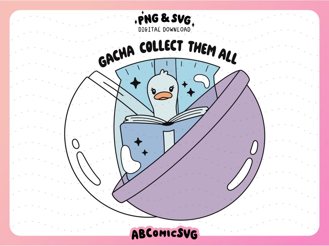 Bookish Silly Goose Gacha PNG SVG, Reading Goose Trinket PNG, Trendy ...