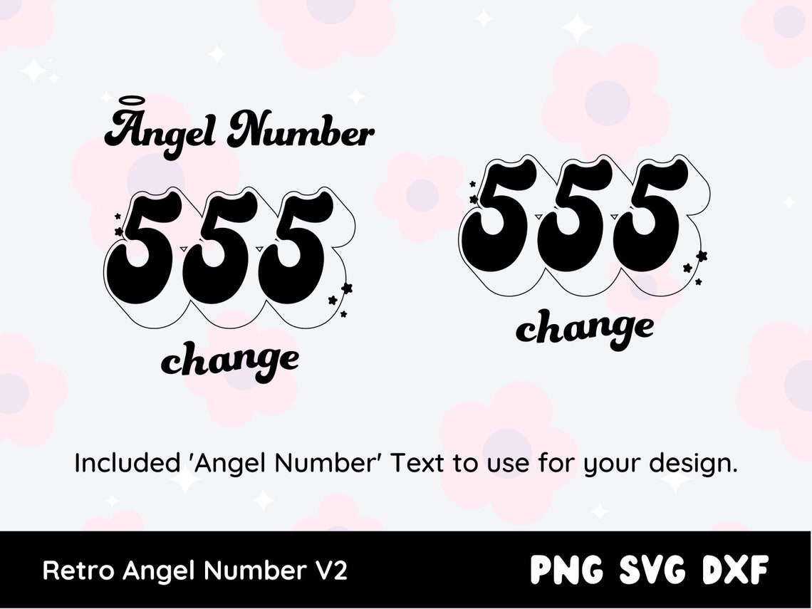 Retro Wavy Text Angel Numbers Version 2 Clip Art Mystical - Etsy