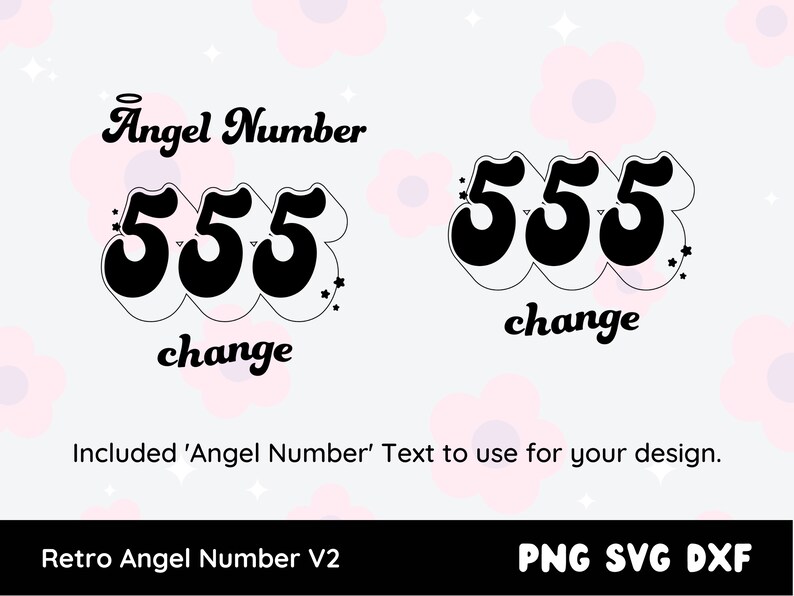 Retro Wavy Text Angel Numbers Version 2 Clip Art, Mystical Svg ...
