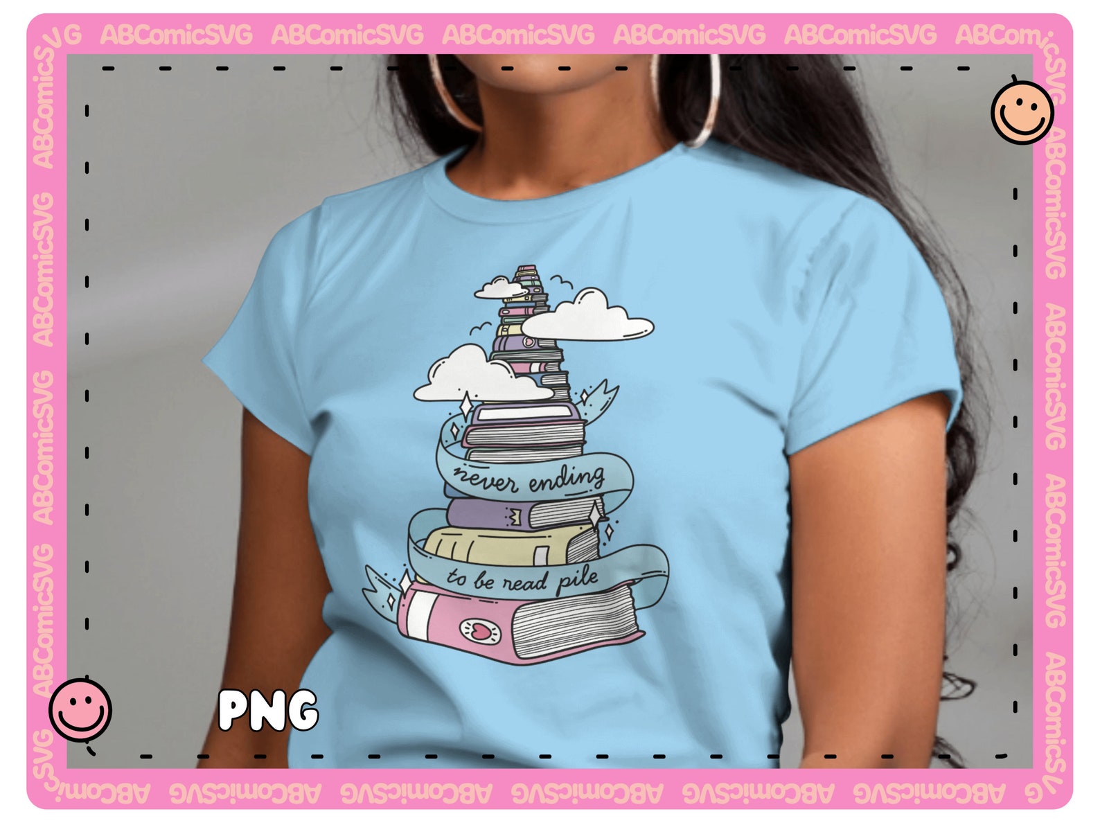 Never Ending TBR Pile PNG, TBR Png, to Be Read Png, Bookish Png, Cute ...