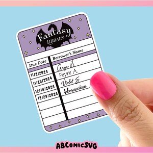 Library Due Card Bundle SVG PNG, Trendy Bookish Design Files for ...