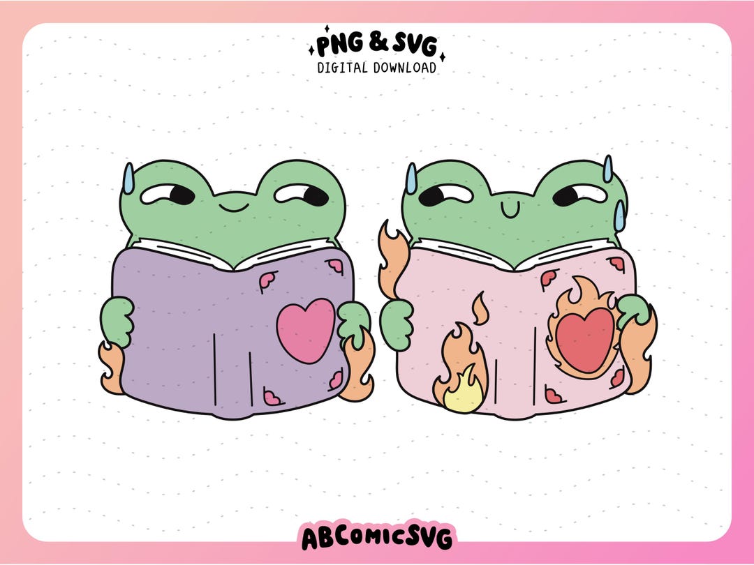 Spicy Reader Frogs SVG PNG, Funny Frogs SVG, Bookish Frogs Png, Spicy ...