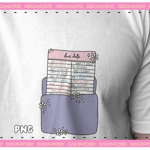 Library Card Due Date PNG, Bookish PNG, Bibliophile PNG, Cute Trendy ...