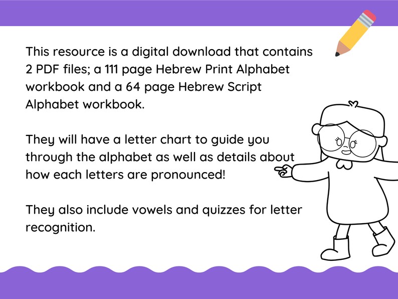 Educational Activities Hebrew Print/script Alphabet Letters & Vowels ...