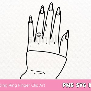 Wedding Ring Finger Clipart, Engaged Svg, Future Mrs Svg, Designs for ...