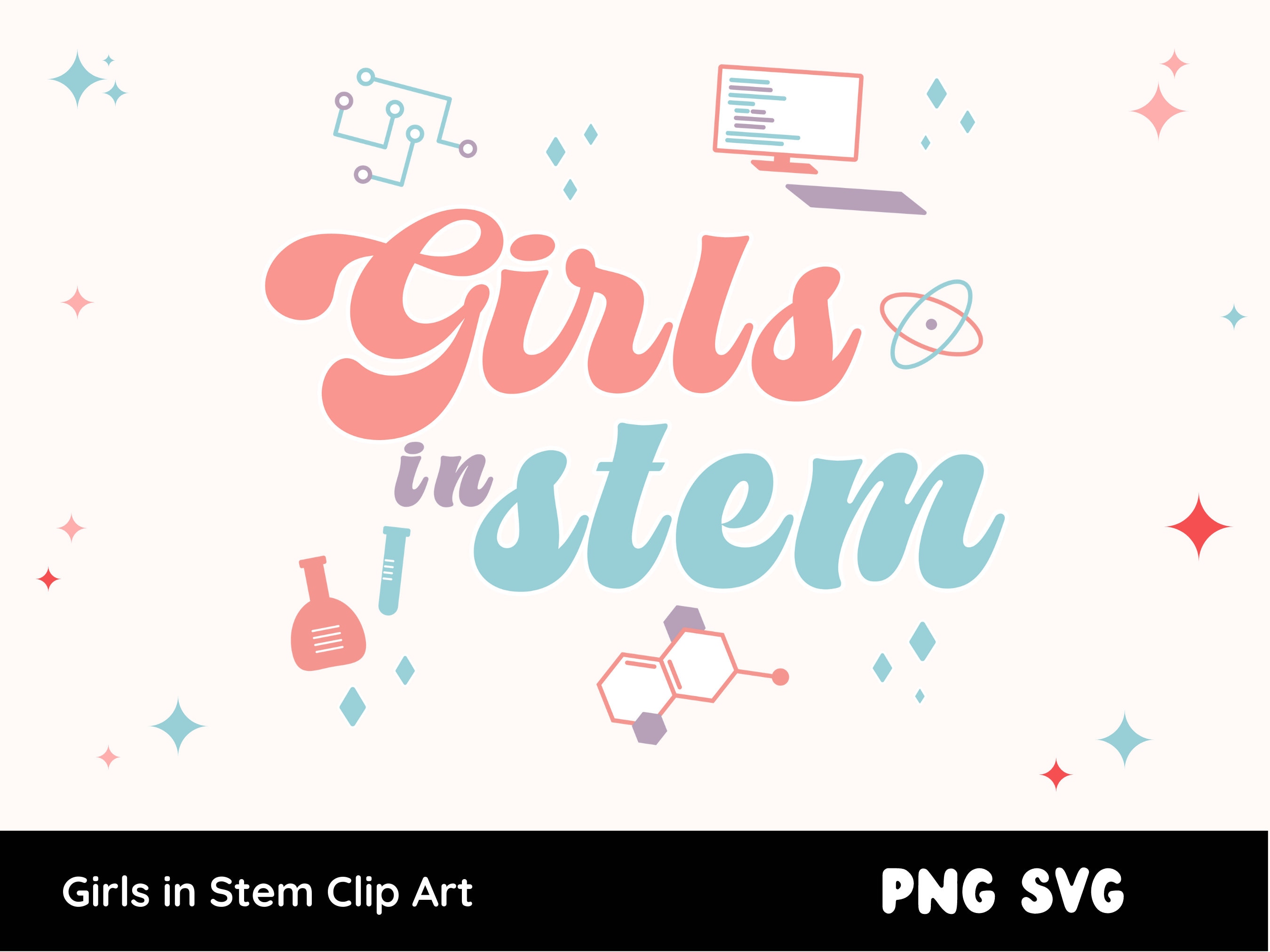Girls in STEM Women in Science Technology Engineering - Etsy