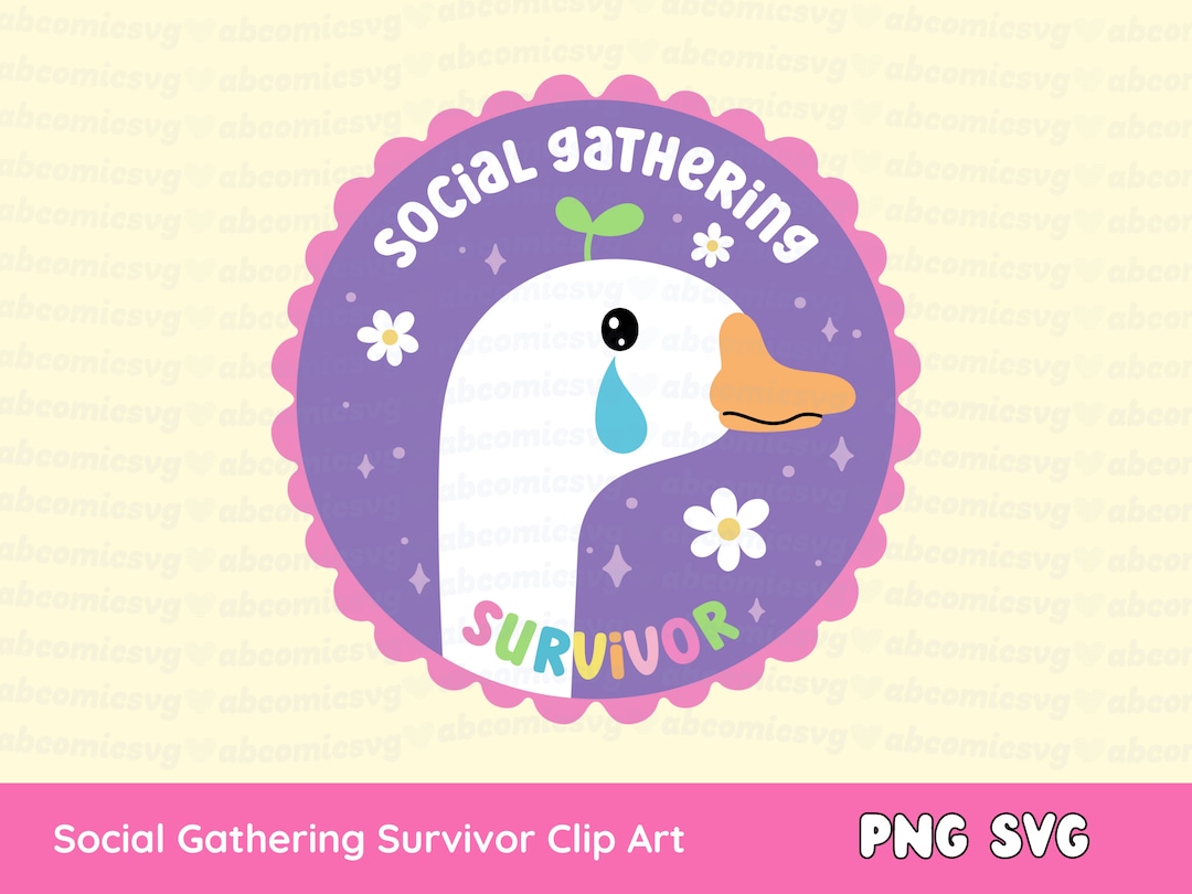 Goose SVG PNG, Antisocial, Anxiety, Cute Mental Health SVG Designs for ...