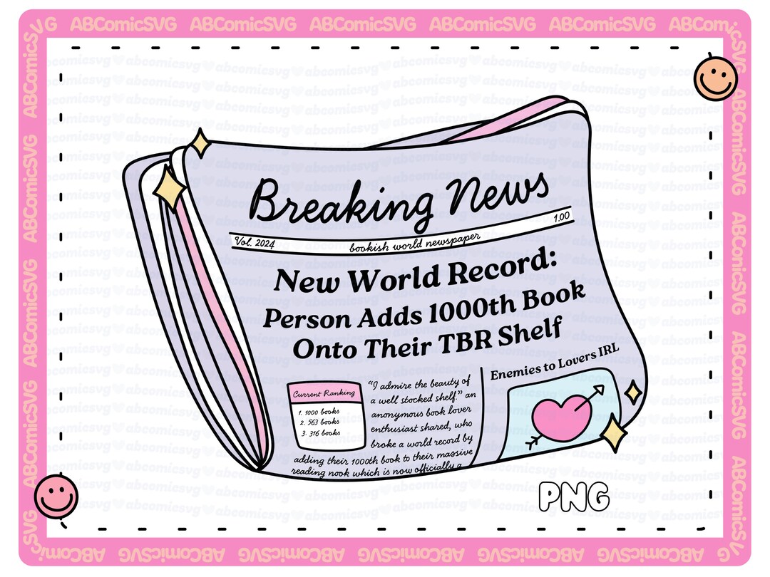 Funny Bookish TBR PNG, Cute Bookworm PNG, Book Lovers Png, Designs for ...