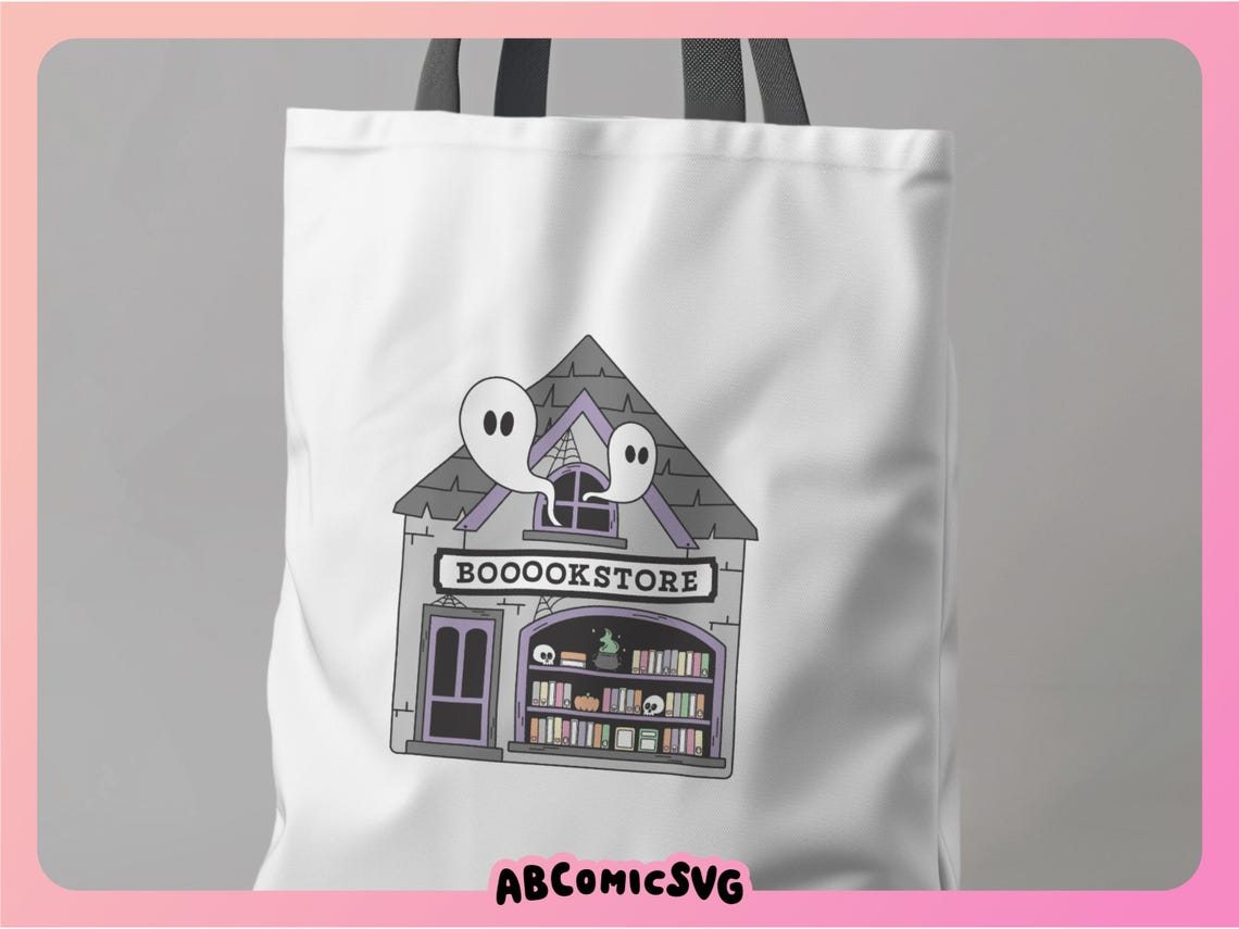 Spooky Bookstore PNG, Bookish Ghost PNG, Cute Halloween PNG, Trendy ...