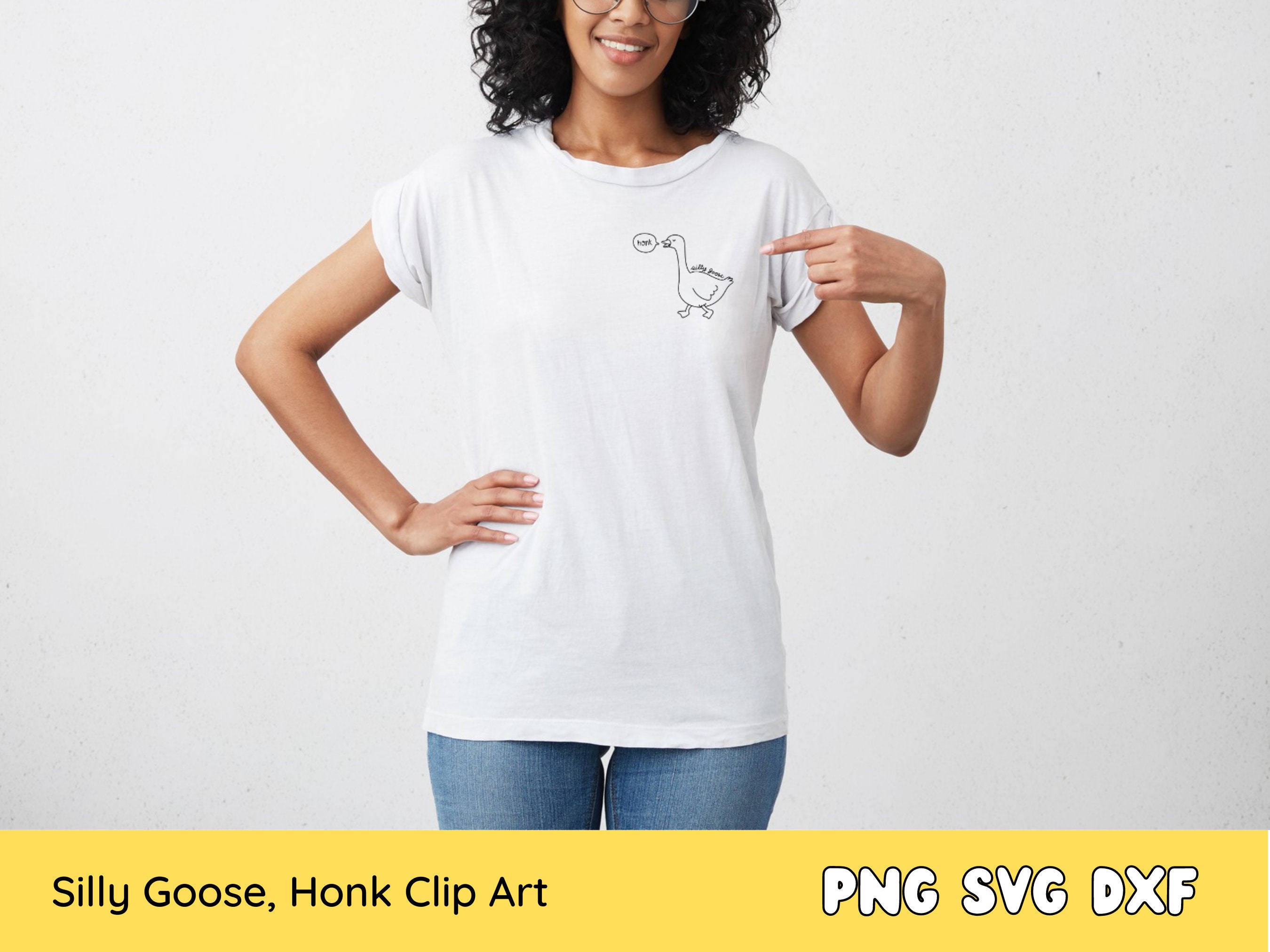 Silly Goose Svg Png Silly Goose Clip Art Trendy SVG Clipart - Etsy