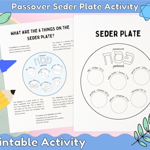 Passover Seder Plate Activity, Pesach Activities, Passover Crafts ...