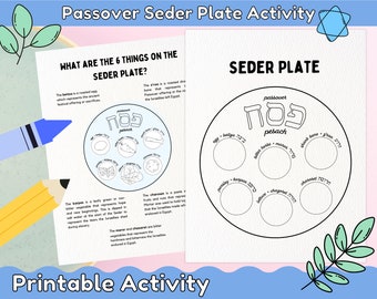 Printable Passover Activity Book for Kids. Activity Pages, Puzzles and ...