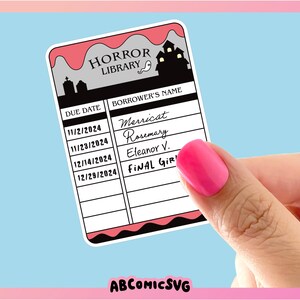 Library Due Card Bundle SVG PNG, Trendy Bookish Design Files for ...
