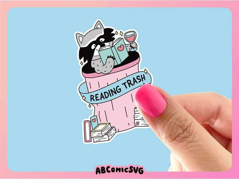 Reading Trash PNG, Trash Panda PNG, Spicy Books PNG, Smut Png, Cute ...