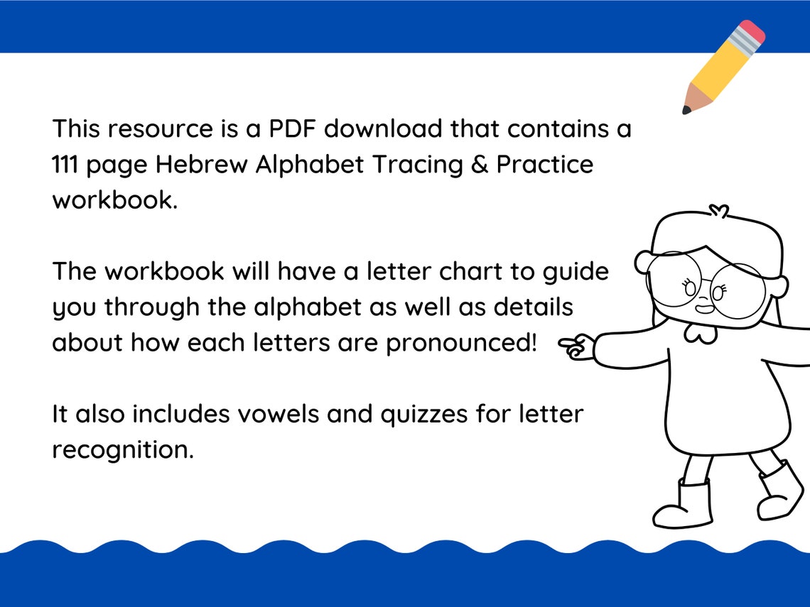 Printable Hebrew Alphabet Letters & Vowels Tracing Worksheets - Etsy
