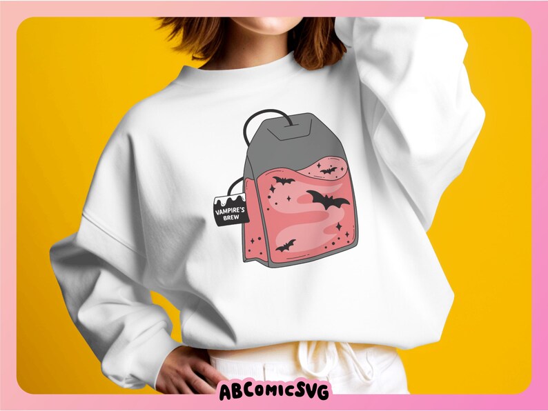 Horror Tea Bags Bundle SVG PNG, Dark Humor PNG, Halloween Svg, Cute ...