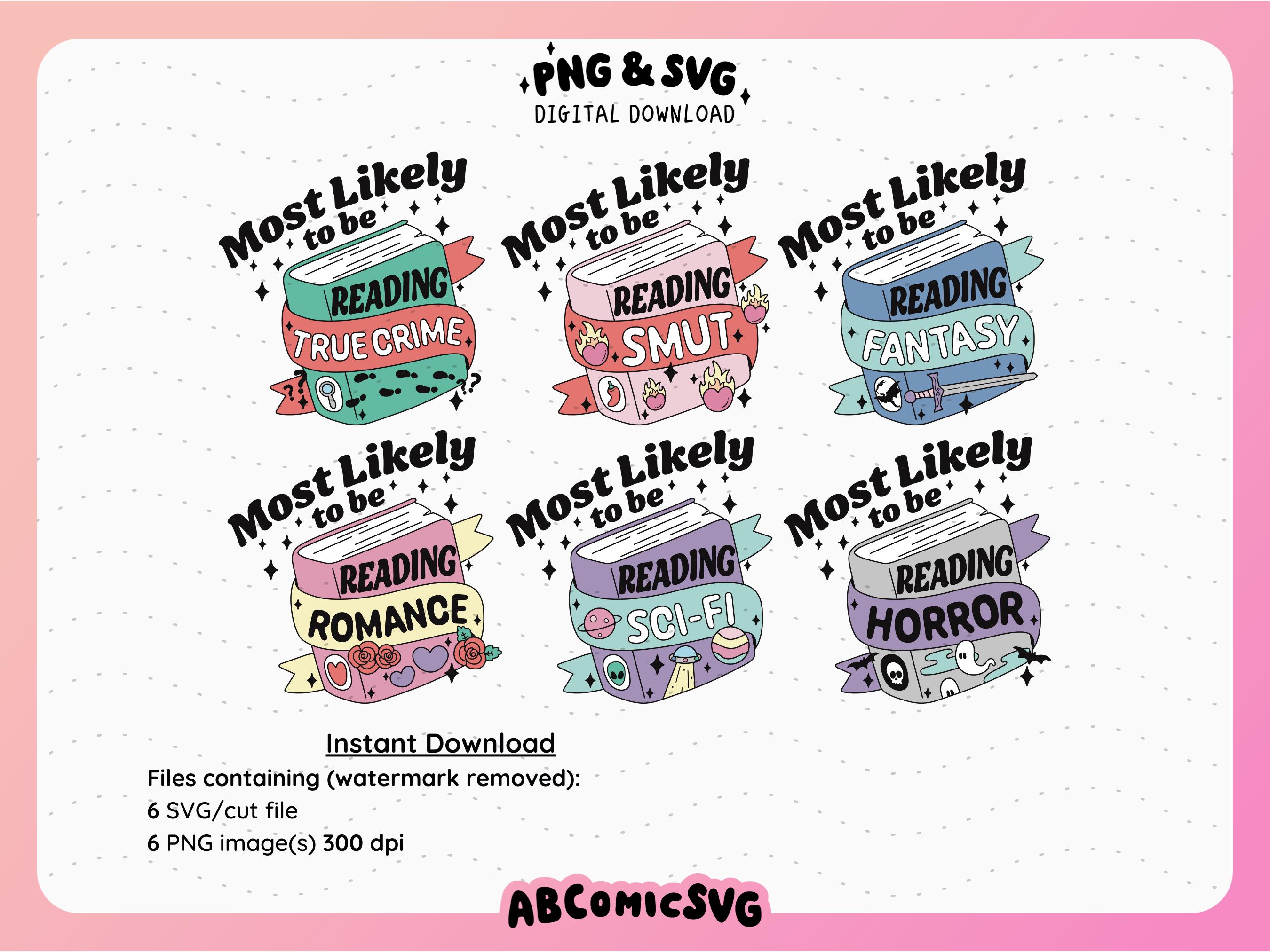 Most Likely to Bundle SVG PNG, Book Lovers Christmas, Matching Cute ...