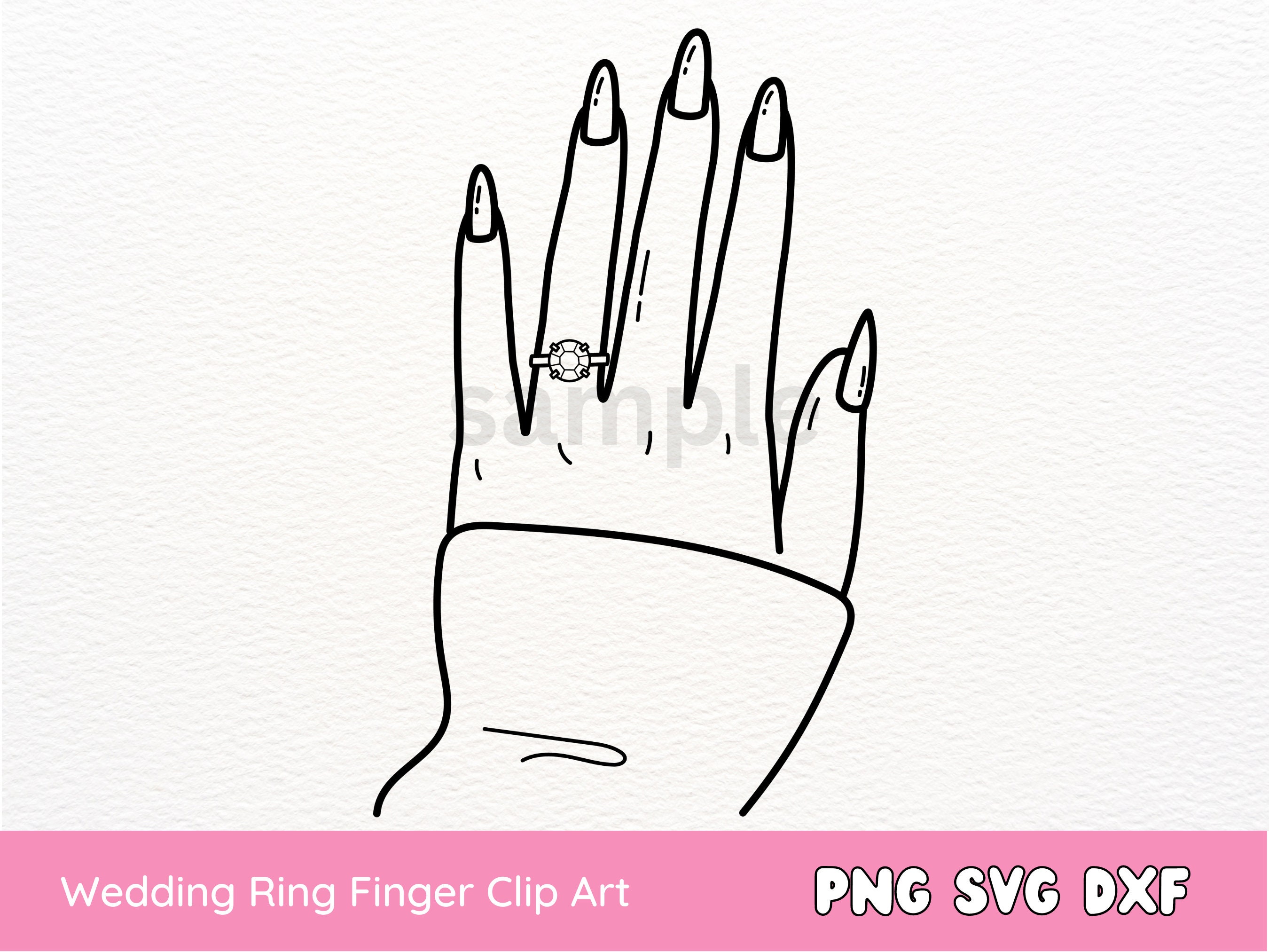 Engagement Ring Finger Clipart