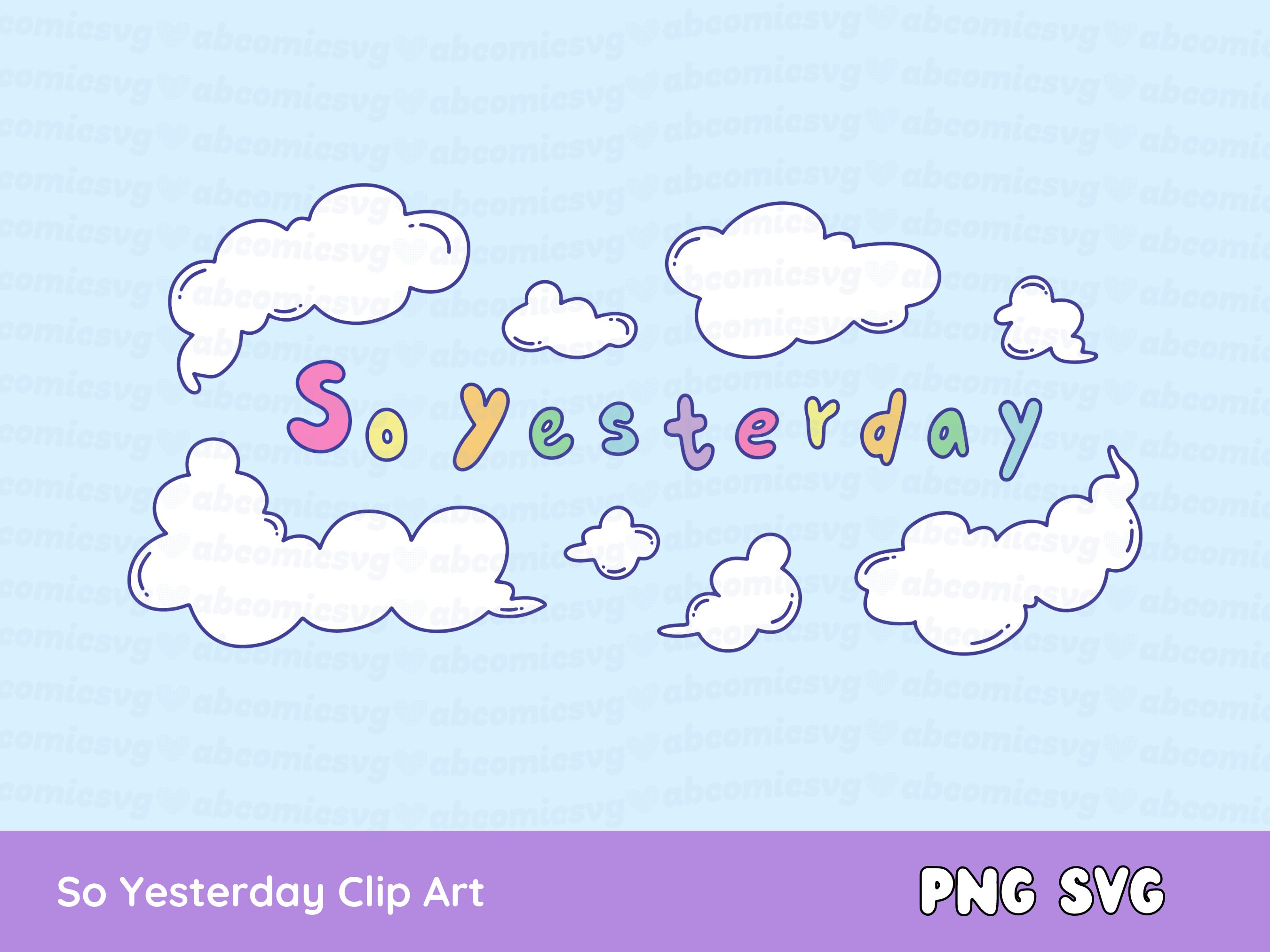 So Yesterday, Retro SVG, Over It SVG, Song Lyrics, Mental Health Design ...