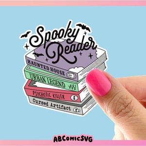 Spooky Reader PNG, Horror Book Club PNG, Bookish PNG, Cute Trendy ...