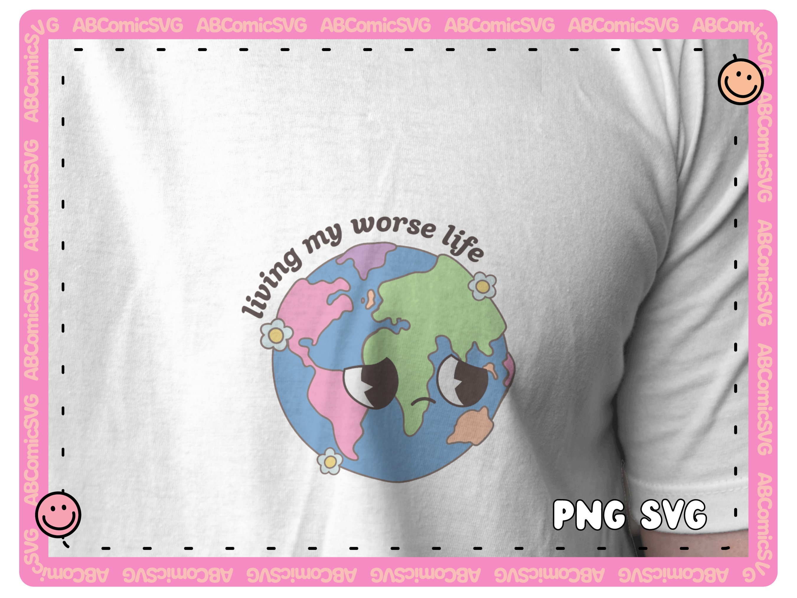Retro Earth SVG PNG, Snarky Png, Save the Planet Environmental Hippie ...