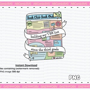 Book Order PNG, TBR List PNG, Book Club Png, Bookish Png, Cute Trendy ...