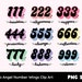 Retro Wavy Text Angel Number Wings Clip Art, Groovy Manifesting Self ...