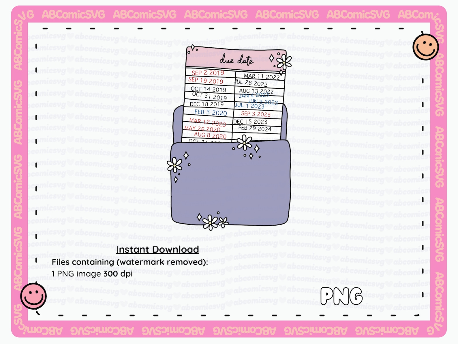 Library Card Due Date PNG, Bookish PNG, Bibliophile PNG, Cute Trendy ...