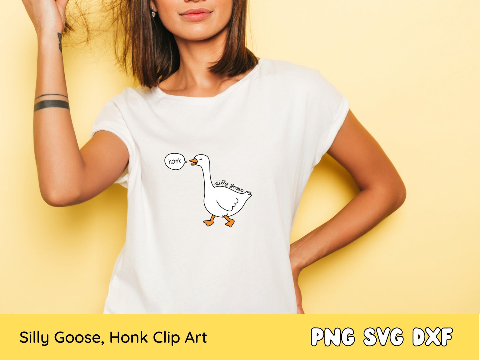 Silly Goose Svg Png Silly Goose Clip Art Trendy SVG Clipart - Etsy