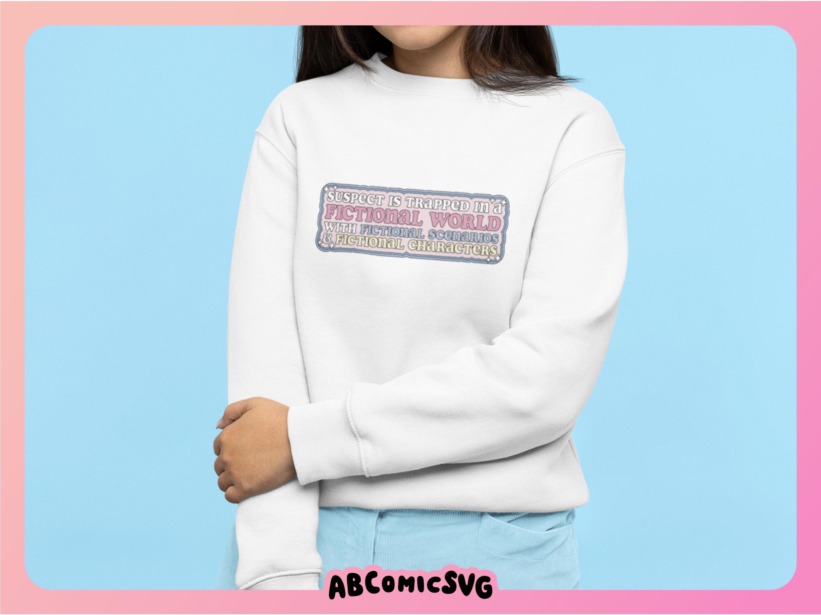 Suspect is Trapped in a Fictional World SVG PNG, Funny Bookish Trendy ...