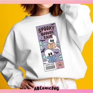 Bookish Ghost Bundle PNG SVG, Spooky Season PNG Files, Cute Trendy ...