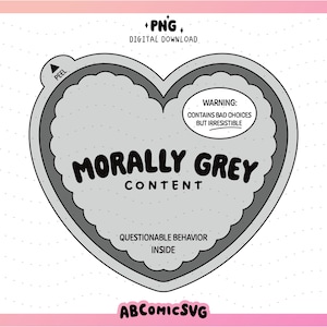 Morally Grey Produce Sticker PNG: Funny Bookish Smut Design for ...