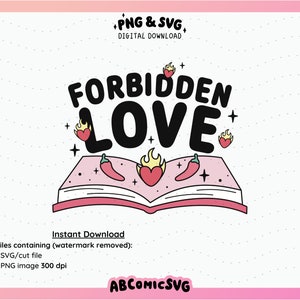 Forbidden Love SVG PNG, Book Tropes SVG, Enemies to Lovers, Cute Trendy ...