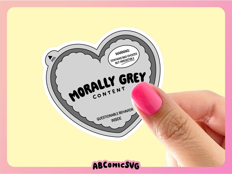 Morally Grey Produce Sticker PNG: Funny Bookish Smut Design for ...