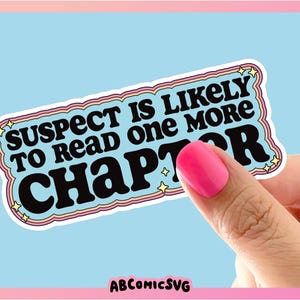 Funny Bookish Suspect Bundle SVG PNG, Bookmark SVG, Trendy Design Files ...