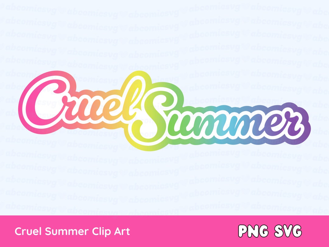 Cruel Summer SVG PNG, Summer PNG, Rainbow Letters, 90s Svg, Trendy Png ...