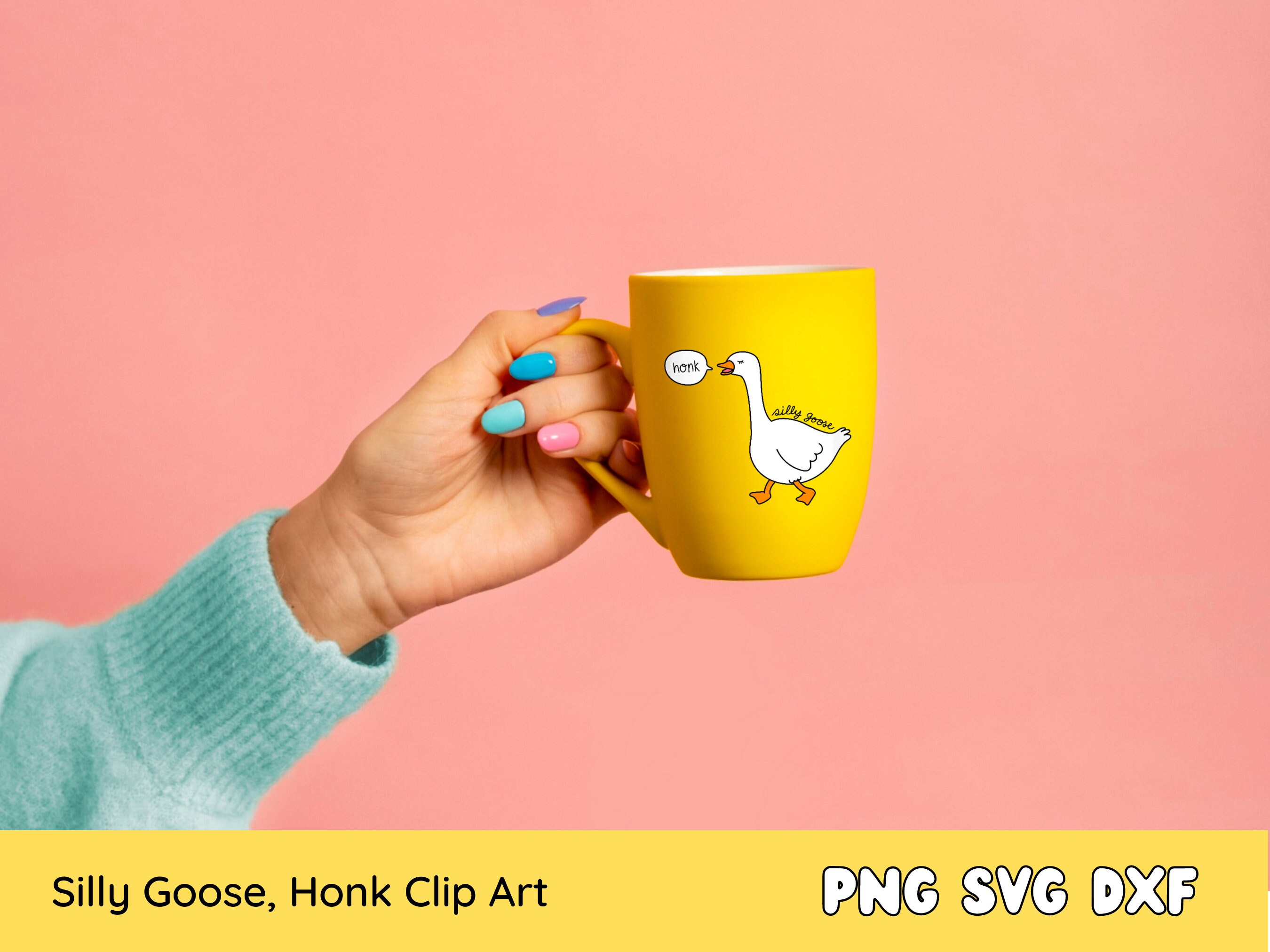 Silly Goose Svg Png Silly Goose Clip Art Trendy SVG Clipart - Etsy