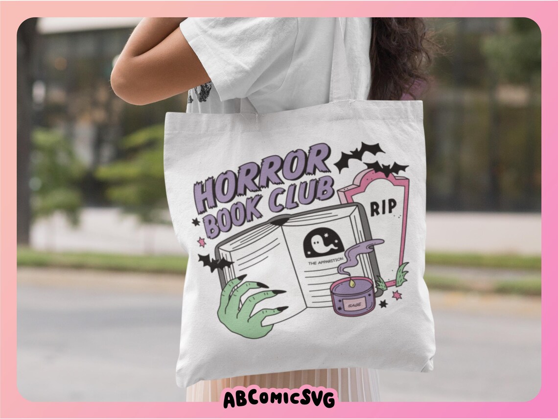 Horror Book Club PNG SVG, Spooky Book Club, Spooky Season SVG, Magnetic ...