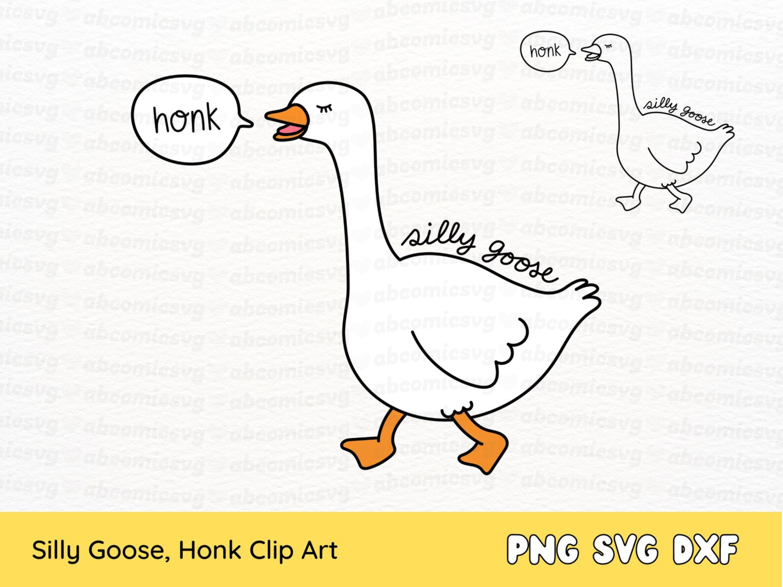 Silly Goose Svg Png Silly Goose Clip Art Trendy SVG Clipart - Etsy