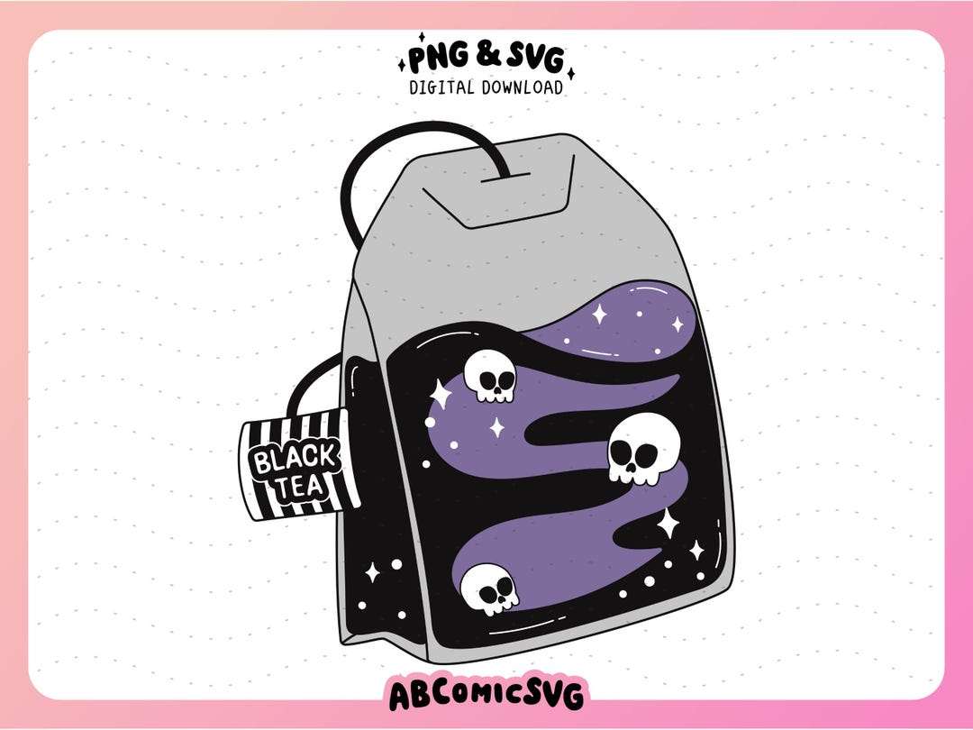 Black Tea SVG PNG, Dark Humor SVG, Funny Halloween Png, Cute Trendy ...